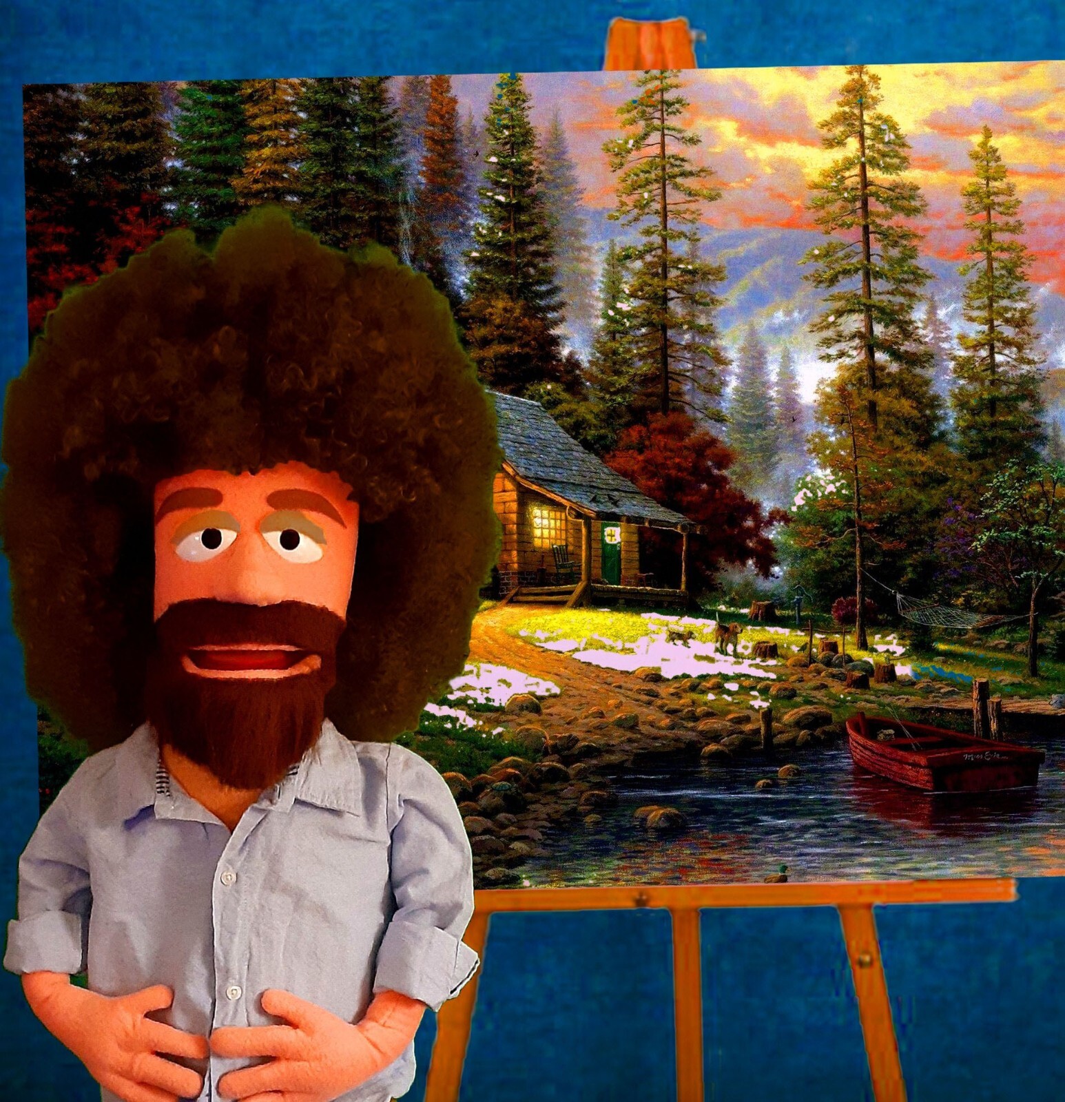 Muppet-Style "Bob Ross/ Happy Painter" Ventriloquist Professional ...