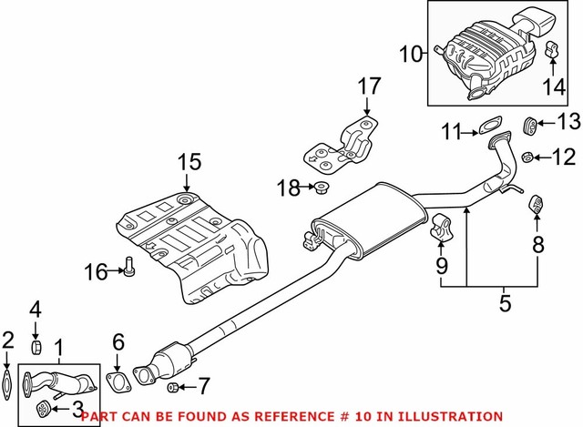 Genuine Hyundai OE Muffler Assy-Rear 28710-S2300 for sale online | eBay