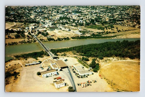 Postcard Texas McAllen TX Hidalgo Reynosa Bridge Aerial Rio Grande ...