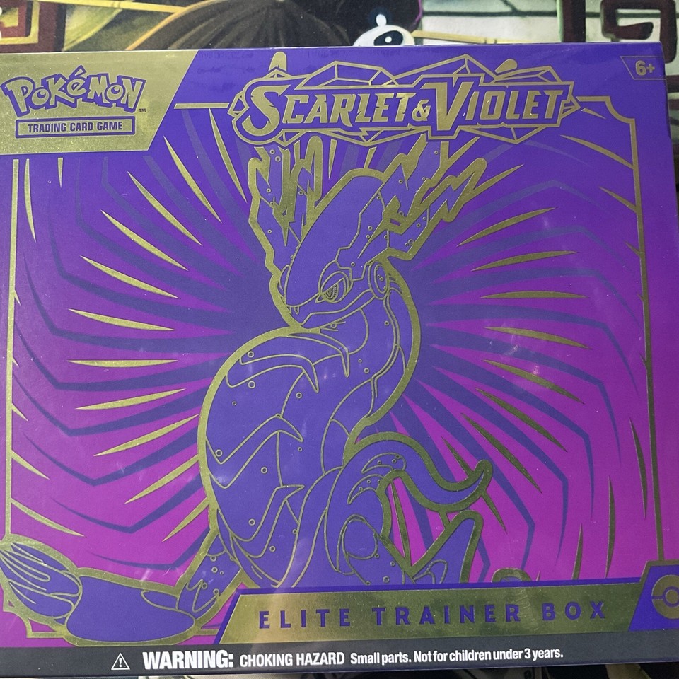 Pokemon TCG Miraidon Purple Elite Trainer Box Scarlet & Violet Booster ...