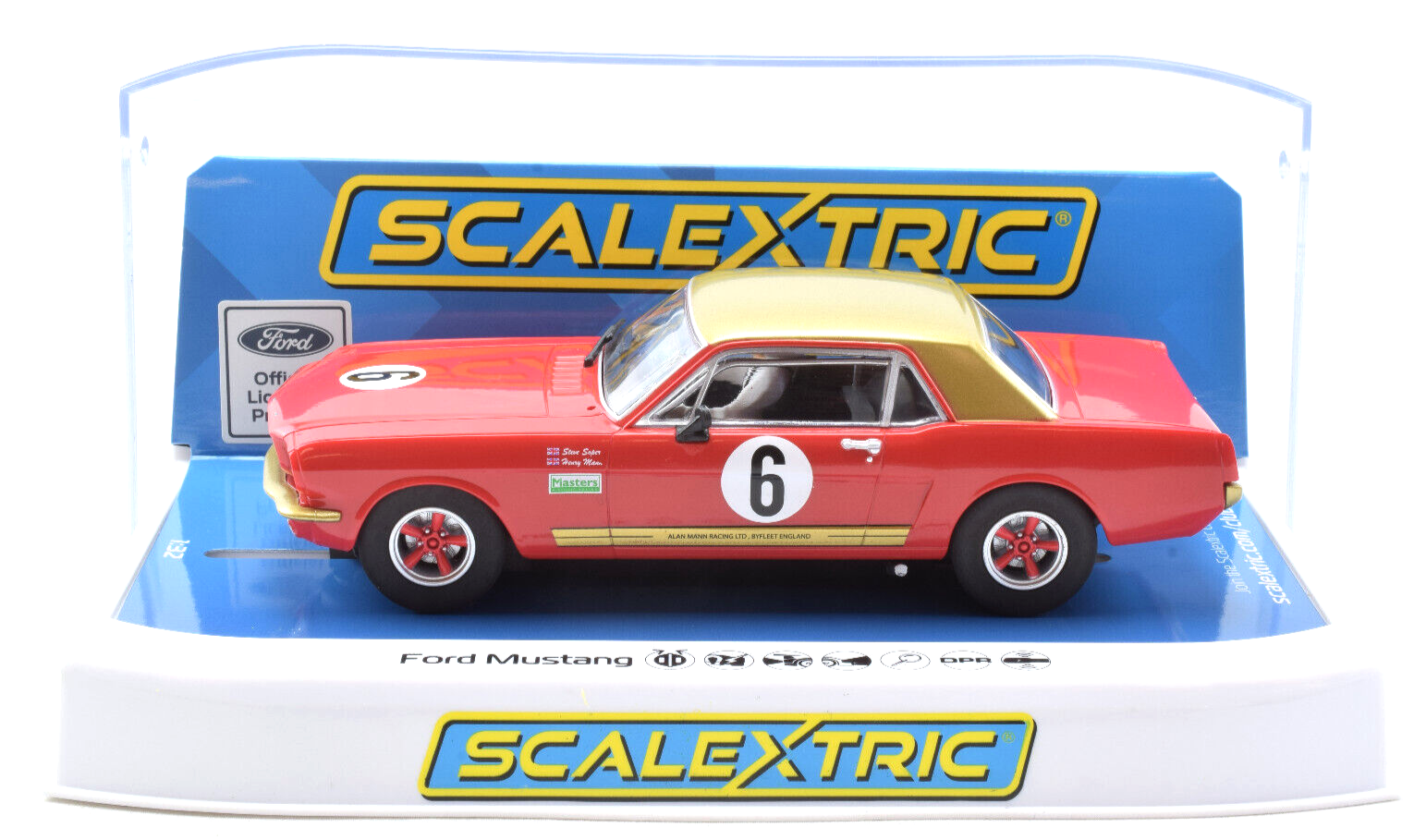 Scalextric Ford Mustang - Alan Mann Racing DPR W/ Lights 1/32 Slot Car ...