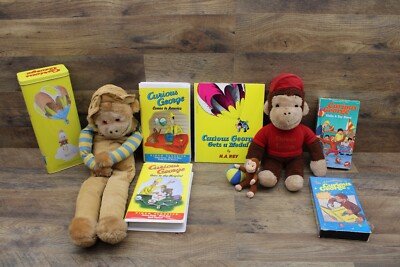 Curious George Lot, Plush , Tin , Book & VHS Tapes | eBay