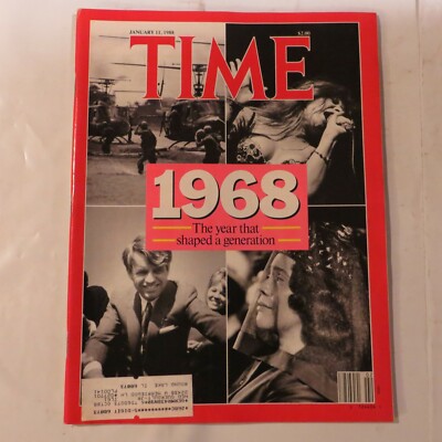 Time Magazine January 11, 1988- 1968 The Year That Shaped A Generation ...