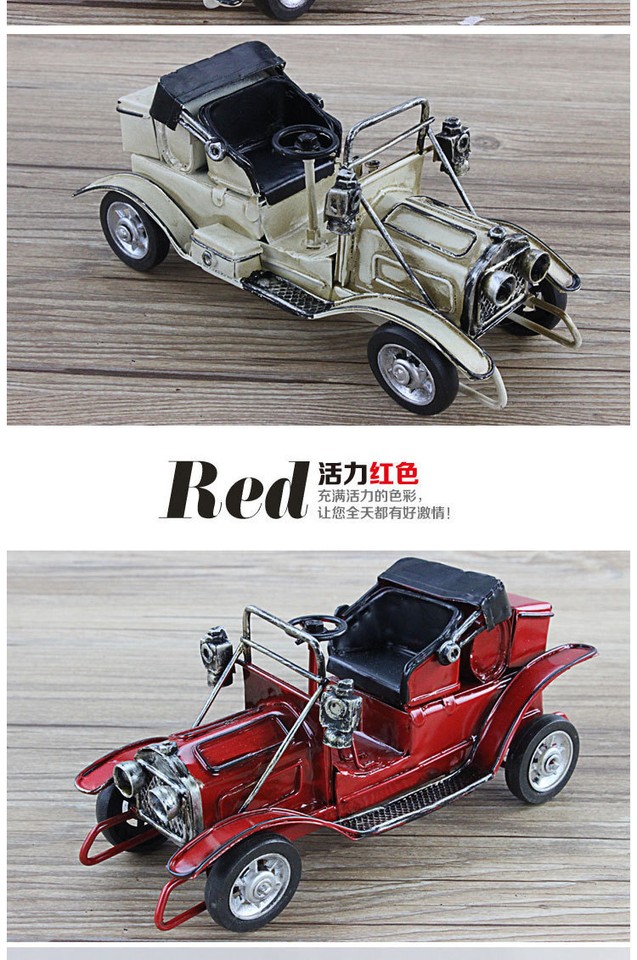 Retro Classic Car Table Decoration Best Toy Gift Vehicle Tin Model Iron ...