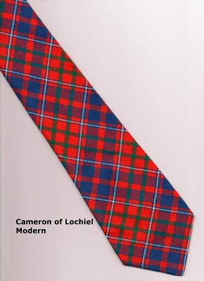 Tartan Tie Clan Cameron of Lochiel Modern Scottish Plaid Ships Free in ...