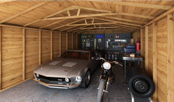 Silverstone Composite Pent Garage 16x12, Workshop, Home Gym, Studio ...
