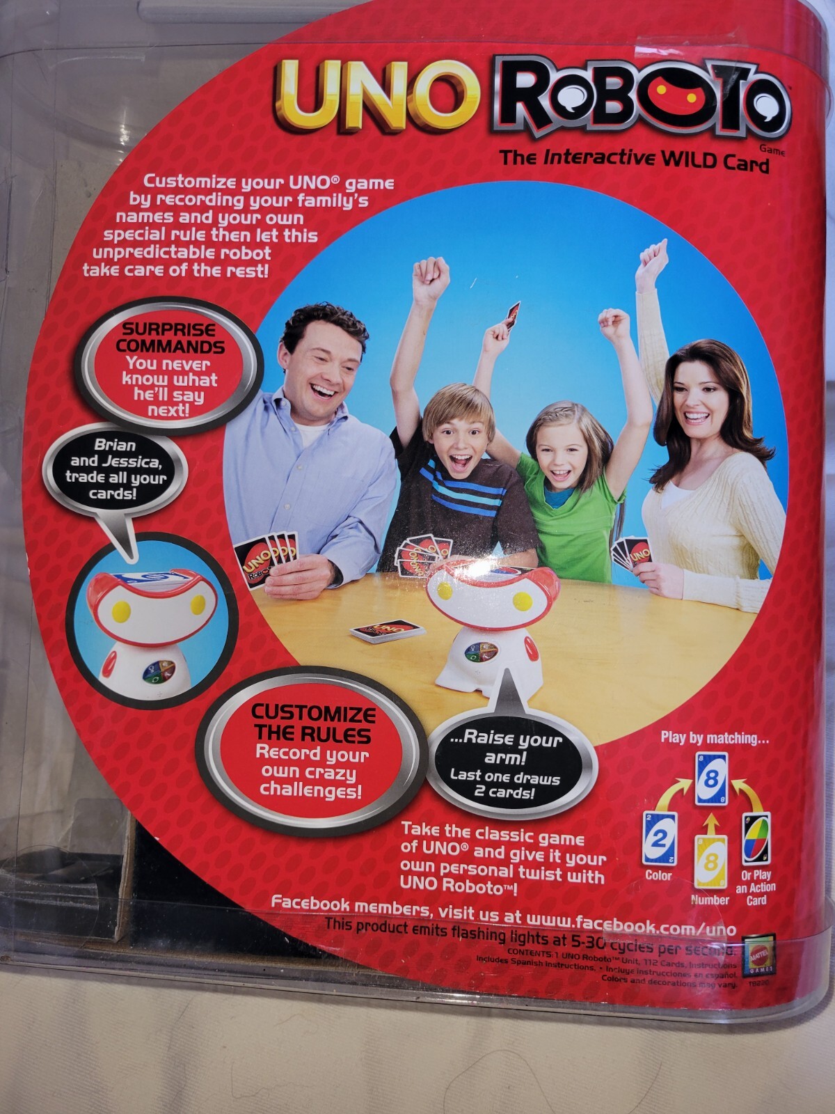 Mattel Interactive UNO Roboto Customizable Card Game - T8220 for sale ...