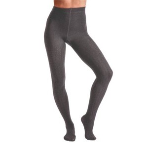 CLASSIC HOSIERY 300 DENIER FASHION CABLE FLEECE TIGHTS IN GREY MEDIUM ...