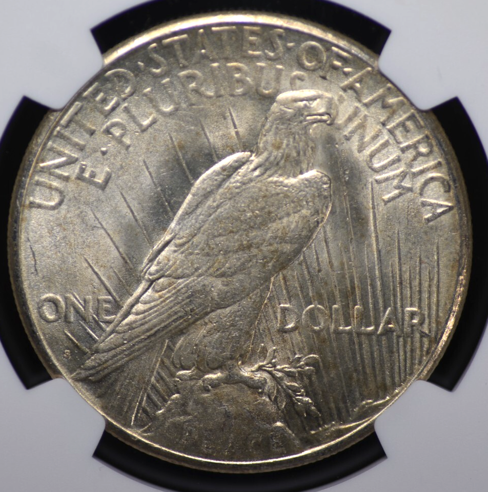 1922 S PEACE DOLLAR NGC MS 62 NICE PUFFY WHITE LUSTER WITH SOME DUSTY ...
