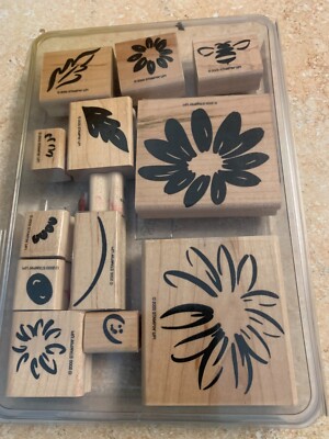 Stampin' Up! 2000 Definitely Decorative Daisy Set Wood Mounted Rubber ...