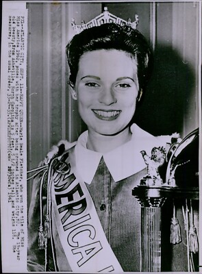 LD209 1961 Wire Photo MARIE BEALE FLETCHER Miss America Beauty Pageant ...
