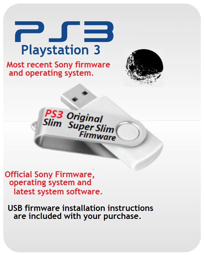 1TB PS3 internal Hard Drive USB Firmware Installation Drive Option all ...
