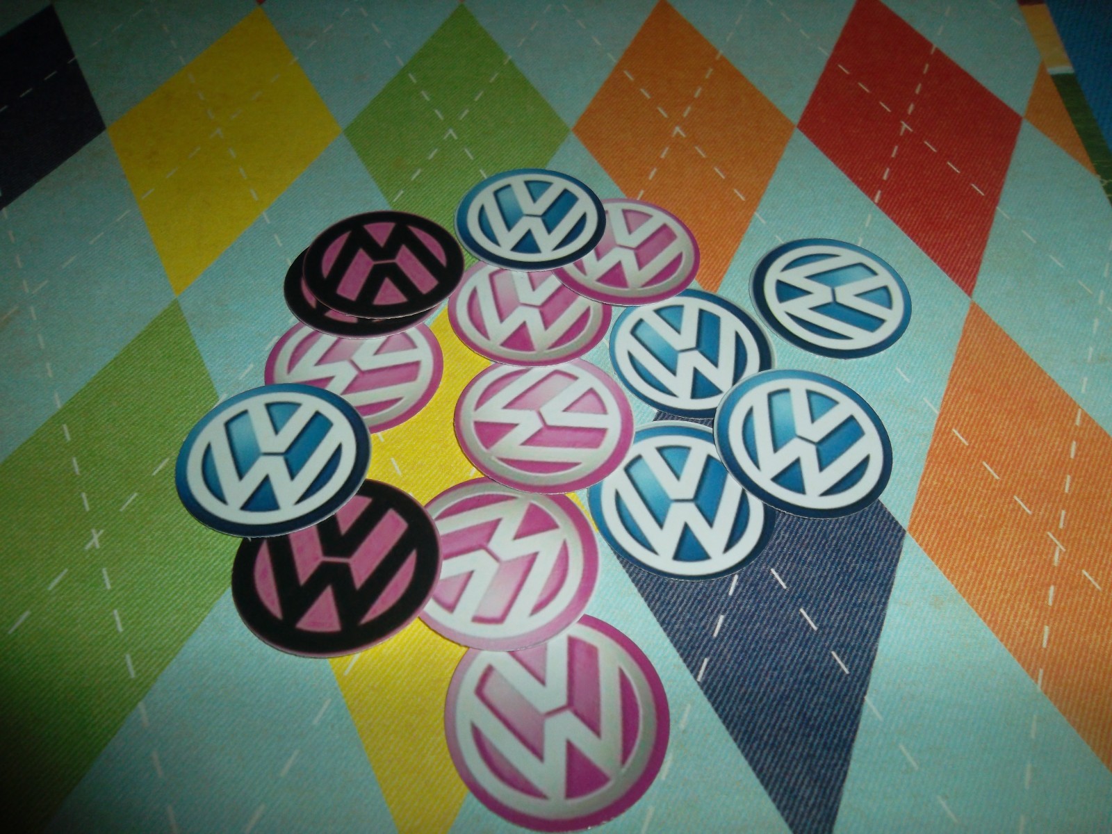 Pre Cut One Inch VW VOLKSWAGON MIX images! FREE SHIP | eBay