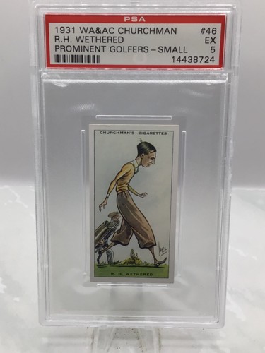 1931 Churchman Prominent Golfers Small #46 Roger Wethered PSA 5 | eBay