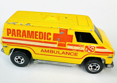 Hot Wheels Blackwall 1977 Paramedic Super Van Metal Base Melted Wheel ...