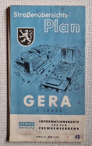 Stadtplan Gera DDR ca.1957 Straßenübersichts-Plan 1:10.000 | eBay.de