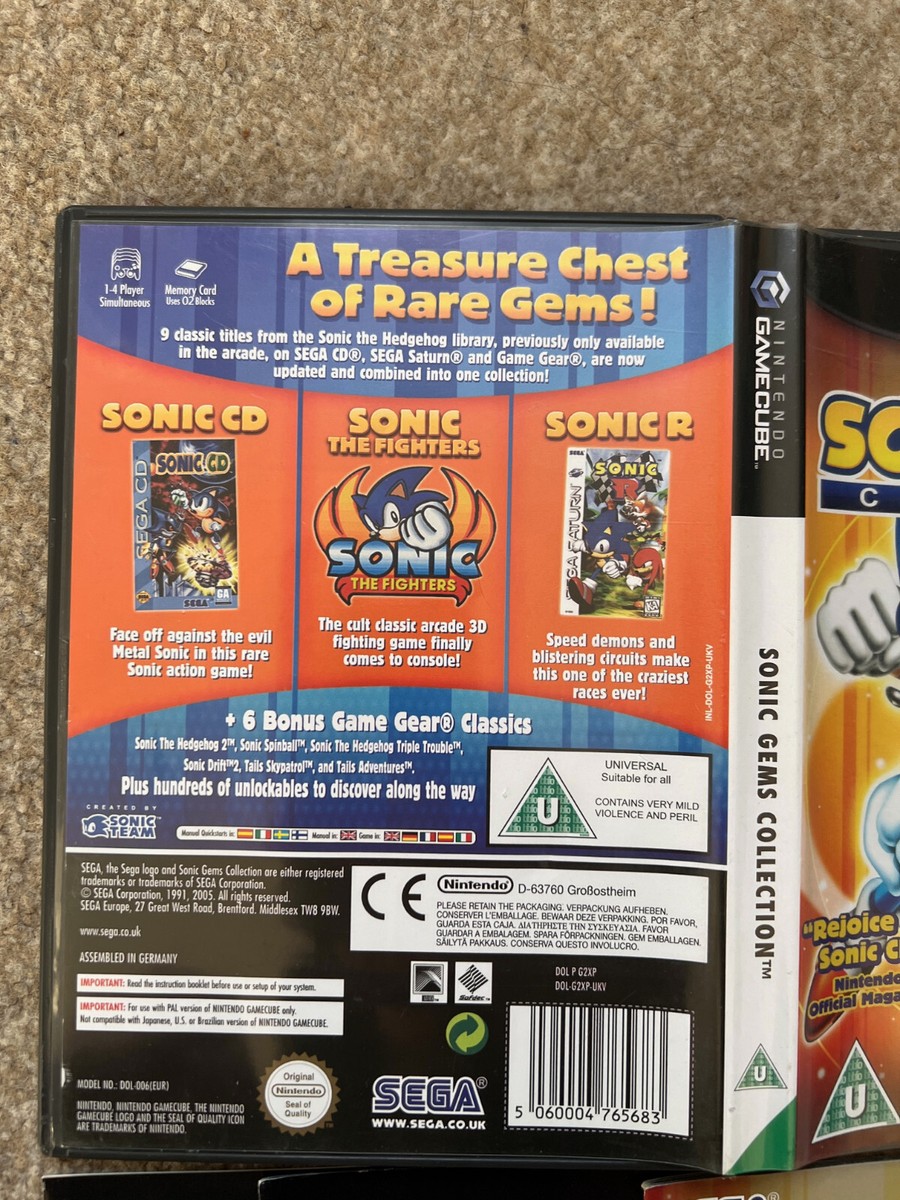 Sonic Gems Collection 2005 Gamecube Box Cover Art