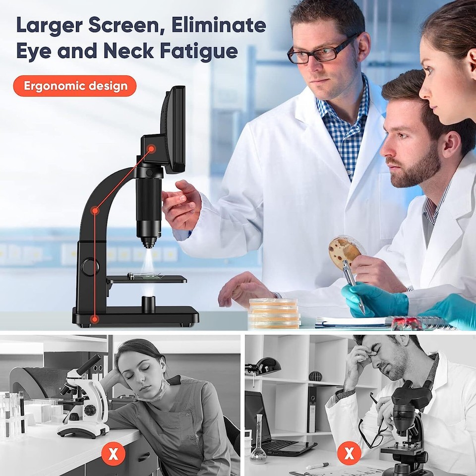 7 IN TOMLOV digital Magnifier 2000X Magnification biologicals ...