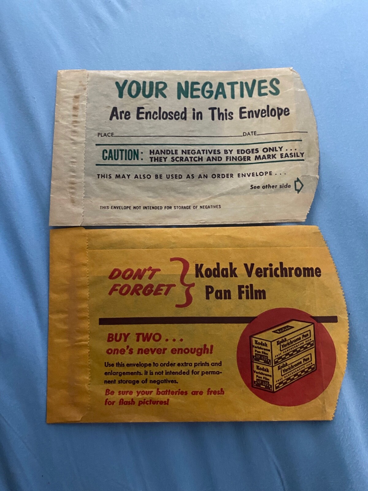 Kodak Film Enlargement Envelope Lot of 2 | eBay