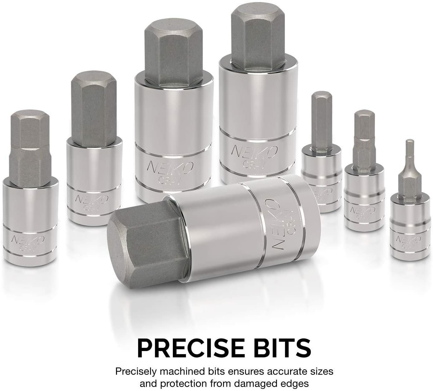 32pcs Master Hex Bit Socket Set 1/4" 3/8" 1/2" Drive SAE Metric for ...