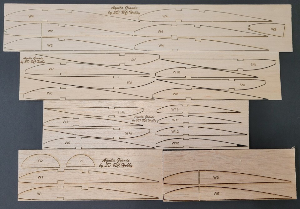 Aquila Grande 123" Wingspan R/C Sailplane Airplane Laser Cut Balsa Ply ...