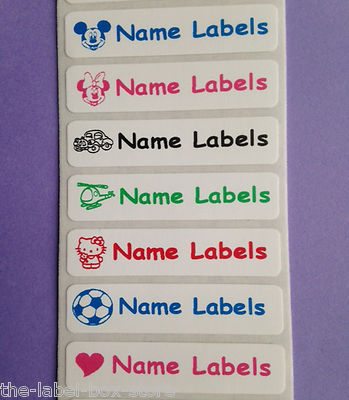 Stick on Waterproof School Identity Personalised Printed Name Labels ...