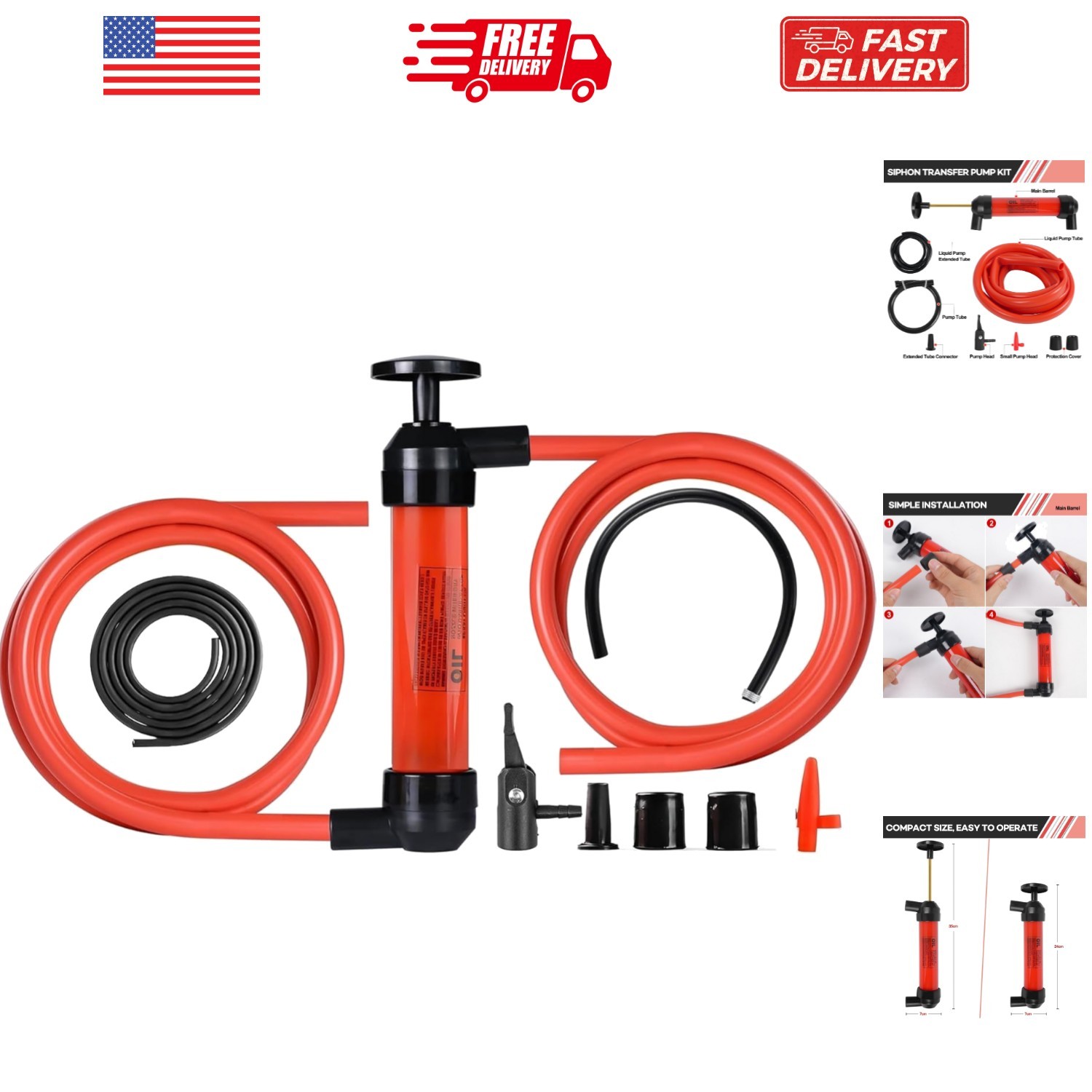 Multi-Use Siphon Pump Fluid Transfer Pump, Siphon Fuel Transfer Pump ...