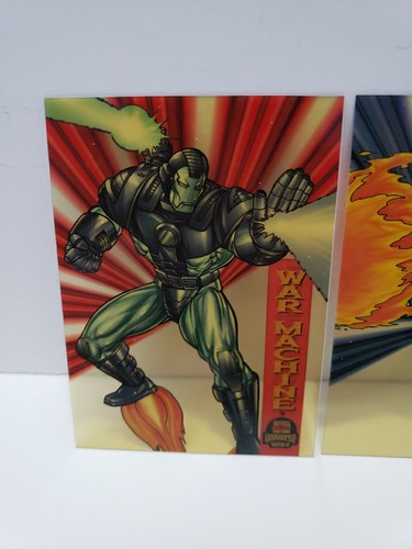 1994 MARVEL UNIVERSE (V) SUSPENDED ANIMATION INSERTS HUMAN TORCH / WAR ...