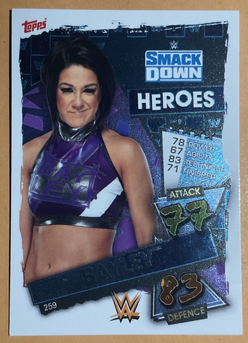 WWE Slam Attax 2021 Bayley SmackDown Heroes Wrestling Trading Card 259 ...