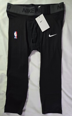 Nike Pro NBA Player Issued 3/4 Compression Tights Black Men's DN1547 ...