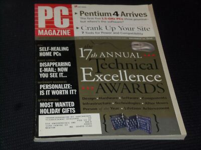 2000 DECEMBER 19 PC MAGAZINE MAGAZINE - TECHNICAL EXCELLENCE COVER - O ...