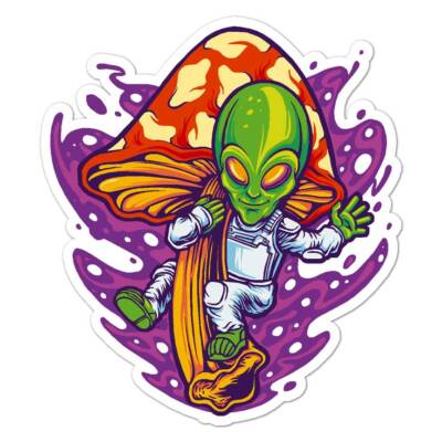 Alien UFO Shrooms, Vinyl Decal Sticker, Indoor Outdoor, 3 Sizes, #7799 ...