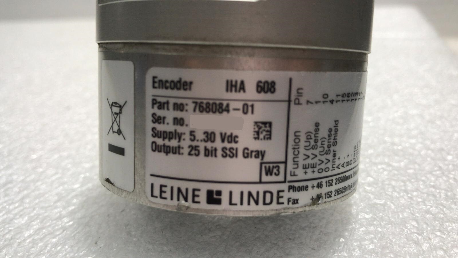 LEINE & LINDE ENCODER IHA 608 P/N- 768084-01 SOLD AS IS | eBay