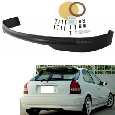For 1996-2000 Civic EK 3 Door Hatchback Type R Style Rear Bumper Lip ...