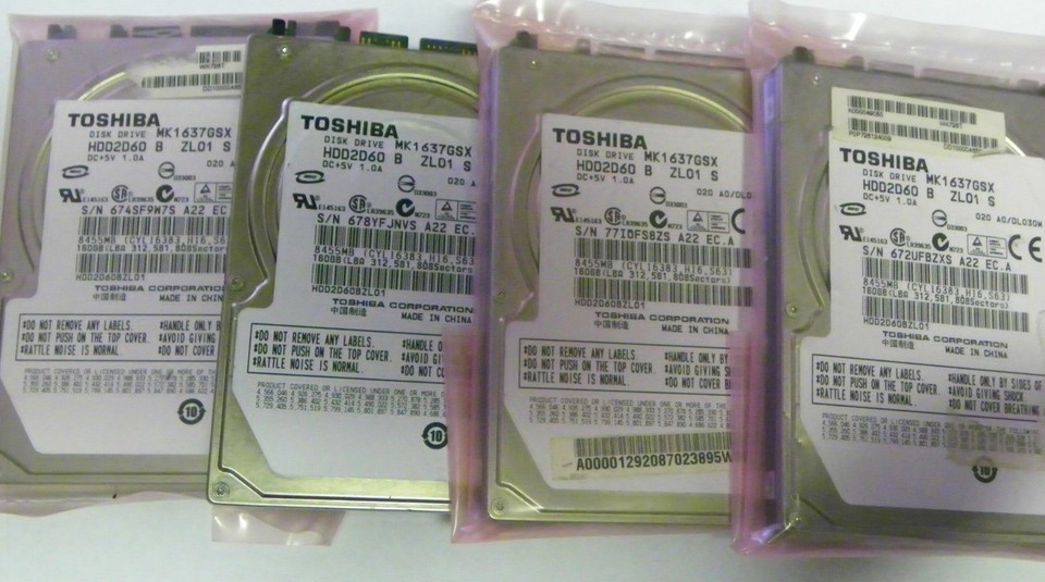 Toshiba MK1637GSX (HDD2D60 B ZL01 S) 020 A0/DL030M 160GB 2.5" SATA Hard ...