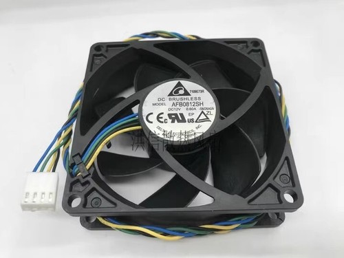 1 pcs DELTA Fan AFB0812SH DC12V 0.60A 8025 8cm PWM 4 wire cooling fan ...