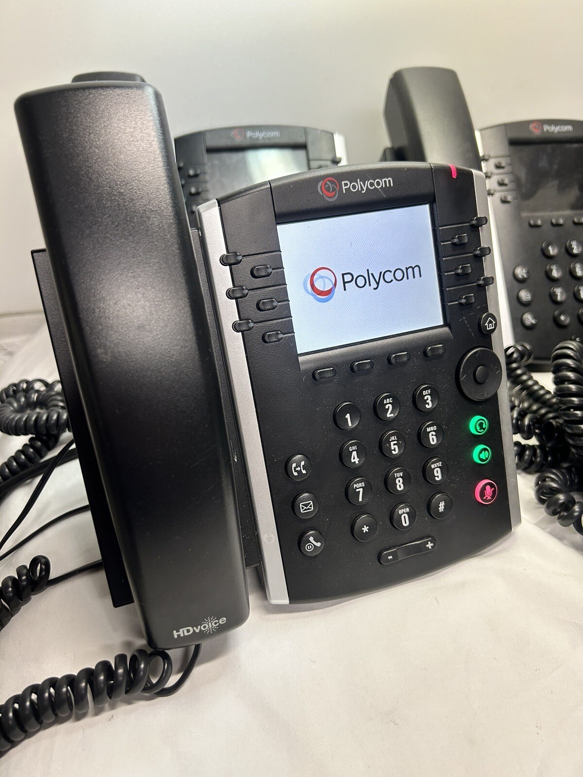 Lot of 6 Polycom VVX401 2201-48400-001 PoE Phone VOIP Business ...