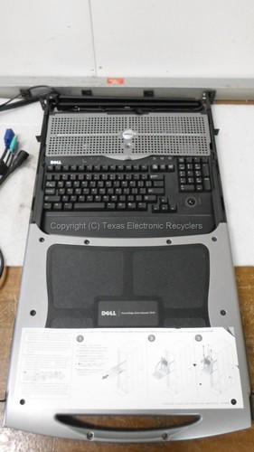 Dell HF885 PowerEdge Rack Console 15FP w/ Keyboard | eBay
