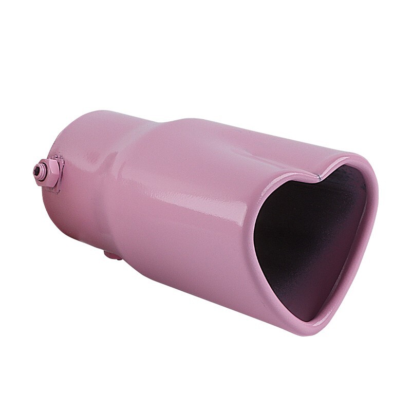 Heart Shaped Auto Stainless Steel PINK Rear Exhaust Pipe Tail Muffler ...