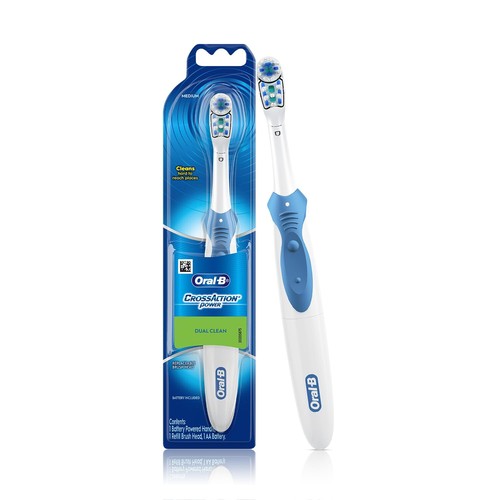 ORAL - B Cross Action Power Tooth brush ( 2 PC ) Cleans hard to reach ...