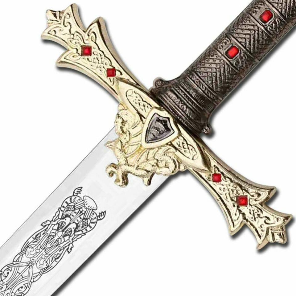 Crown Exquisitely King Arthur Excalibur Sharp Golden Sword gift sword ...