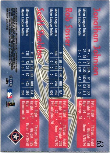 1999 Fleer Sports Illustrated - #63 Jonathan Johnson, Scott Sheldon ...