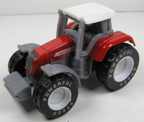 Unbranded Red Powerful Speed Farm Tractor 3" Long Plastic Toy Vehicle ...