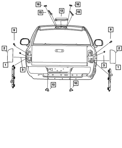 Genuine Mopar Tail Lamp Clip 68061648AA | eBay