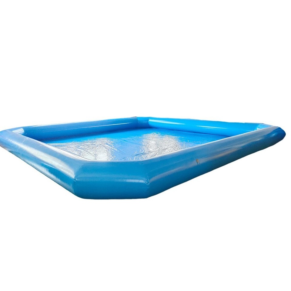 Square PVC Inflatable Swimming Pool Family Giant Summer Outdoor 23x23ft ...