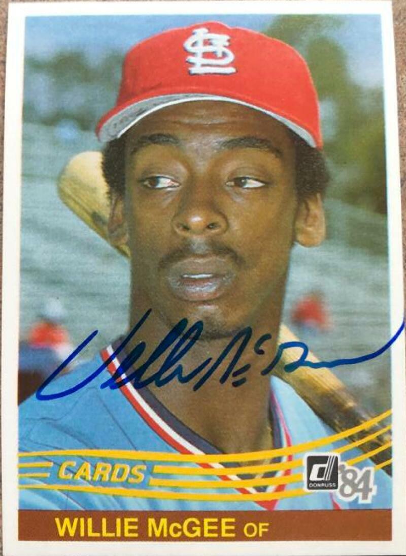 Willie McGee Autographed 1984 Donruss #353 | eBay