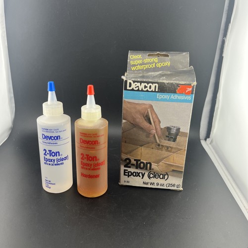 Devcon Epoxy, 2 Ton Epoxy, 4.25 Ounce each, 2 Bottles Vintage NOS Free ...