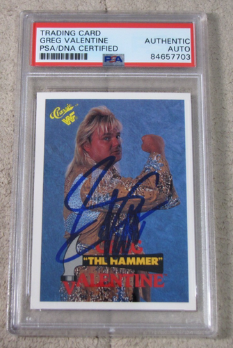 WWE Greg "The Hammer" Valentine Signed PSA Authenticated Autograph 1980 ...