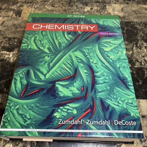 Chemistry AP Edition (2018) Zumdahl and DeCoste 10th Edition Hardcover ...