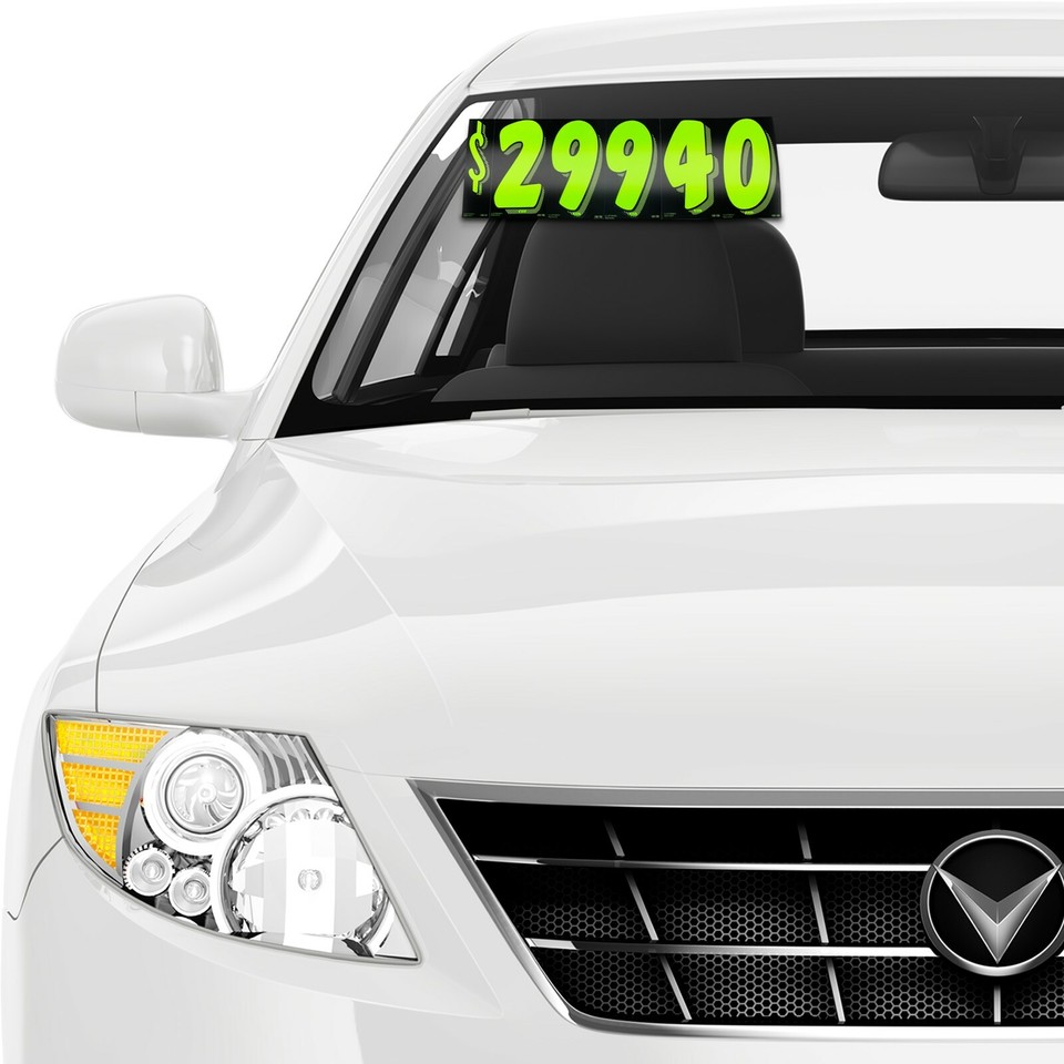 EZ Line Vinyl Decals for Cars Chartreuse Large Number Stickers ...
